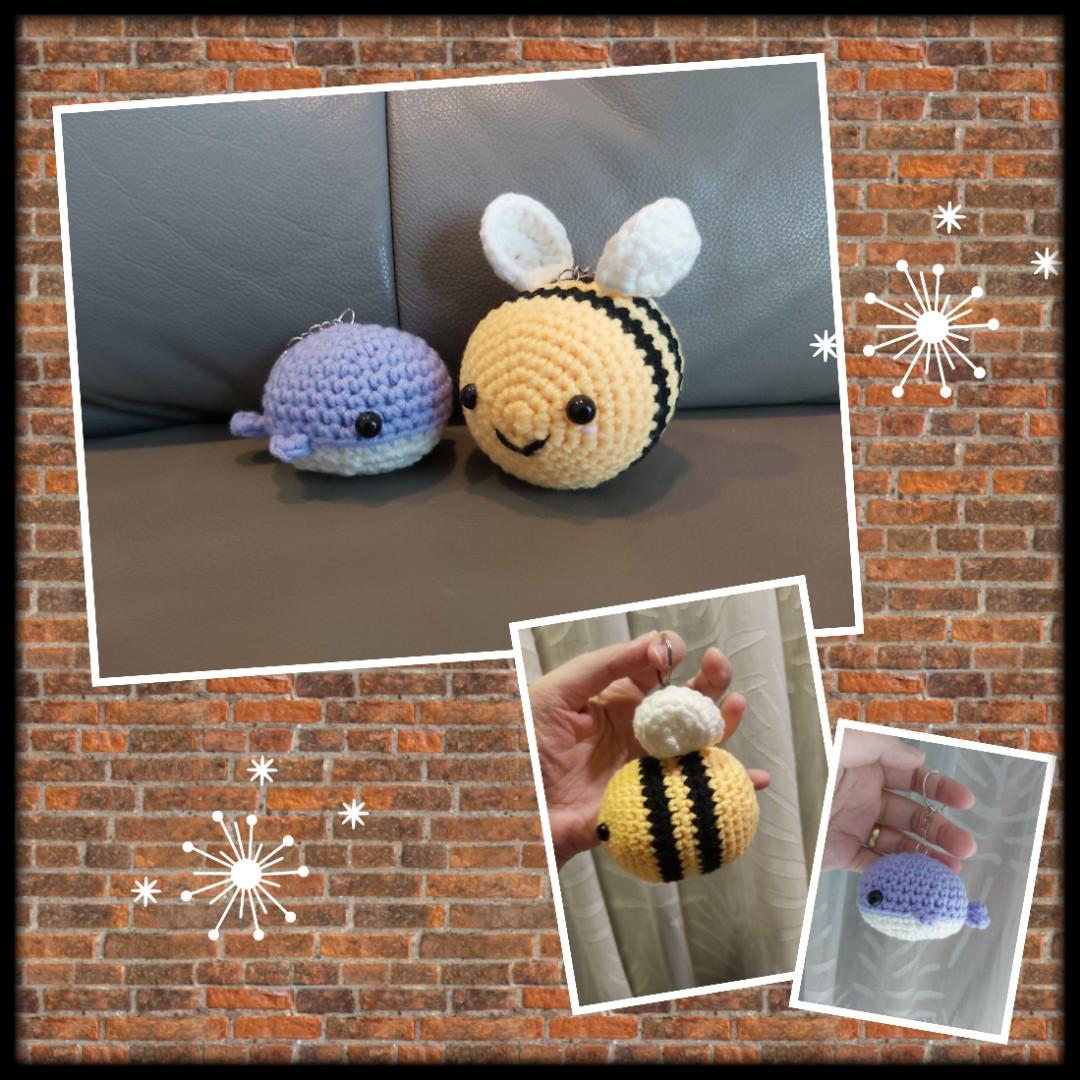 Crochet bumblebee and whale, Hobbies & Toys, Stationery & Craft ...