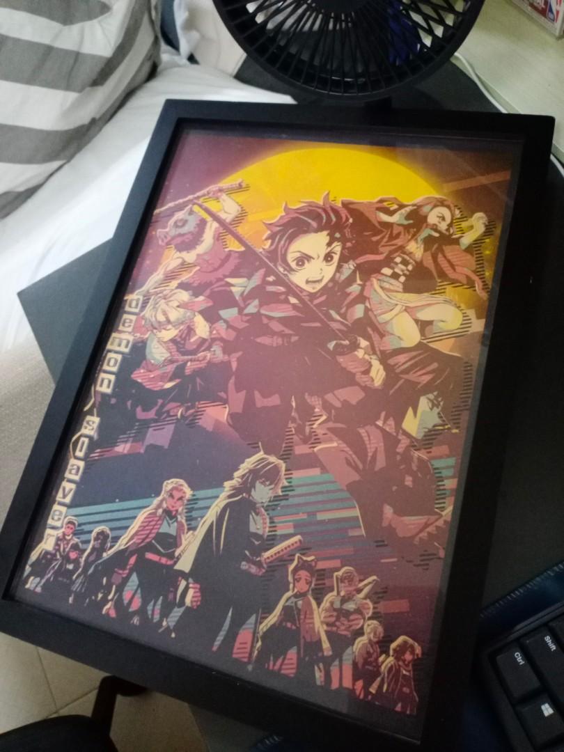 Demon slayer frame picture, Hobbies & Toys, Memorabilia & Collectibles ...