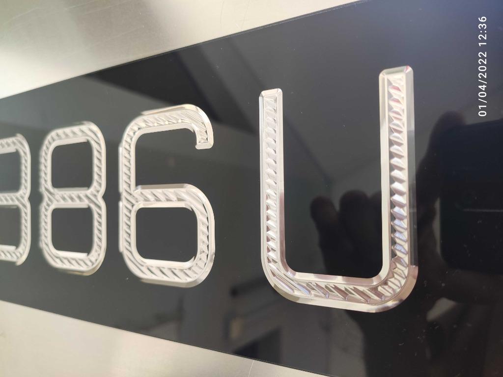 DIAMOND EDGES 3D LASER CUT VEHICLE NUMBER PLATES S$100/PAIR (FRONT ...