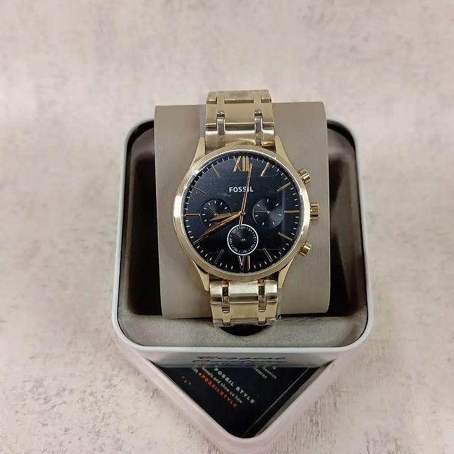 Fossil BQ2366 Fenmore Midsize Multifunction Gold-Tone Stainless Steel ...