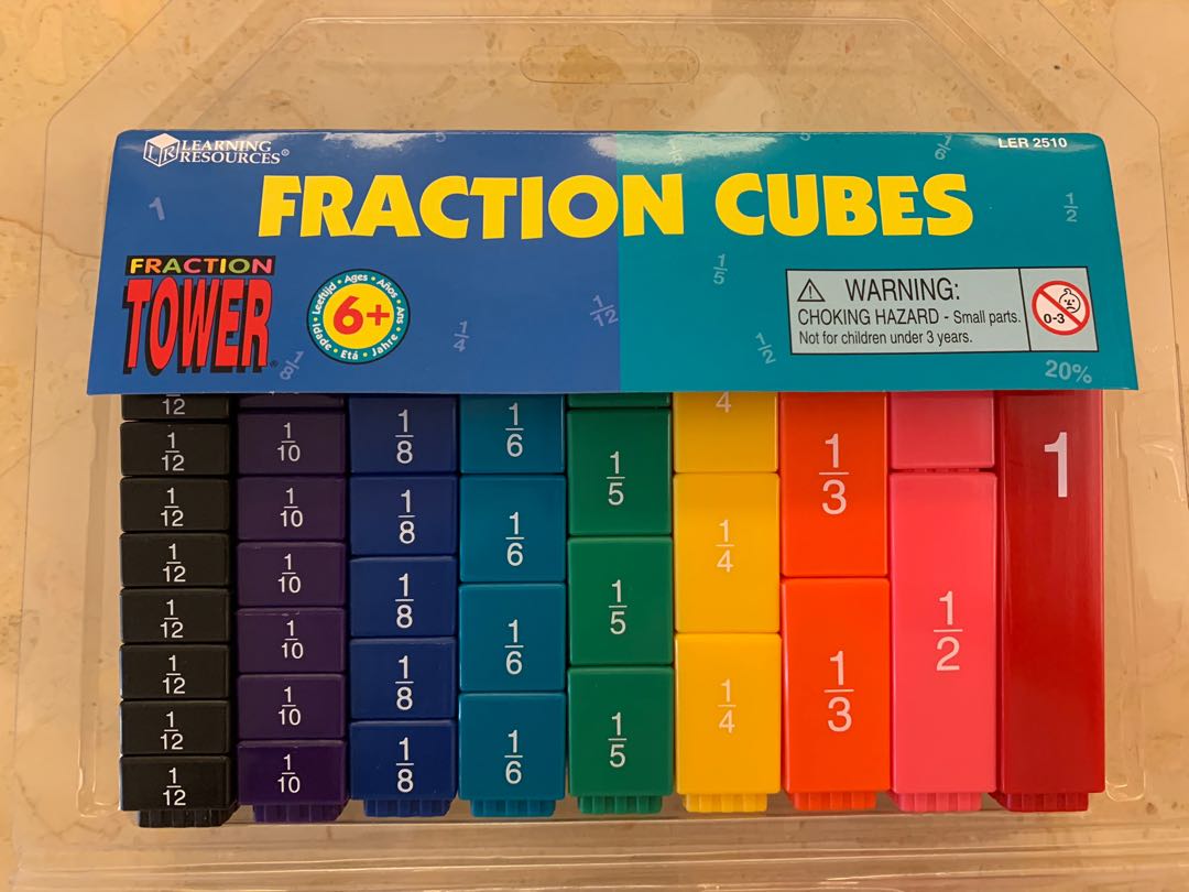 Fraction Cubes, Fraction Tower, 興趣及遊戲, 書本 & 文具, 兒童書籍 - Carousell