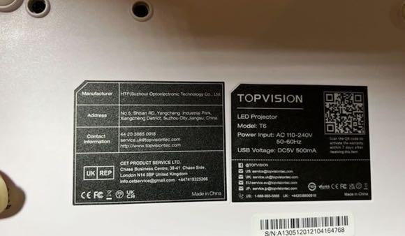 [Free Delivery] TOPVISION LED Projector T6 No hdmi cable But got ...