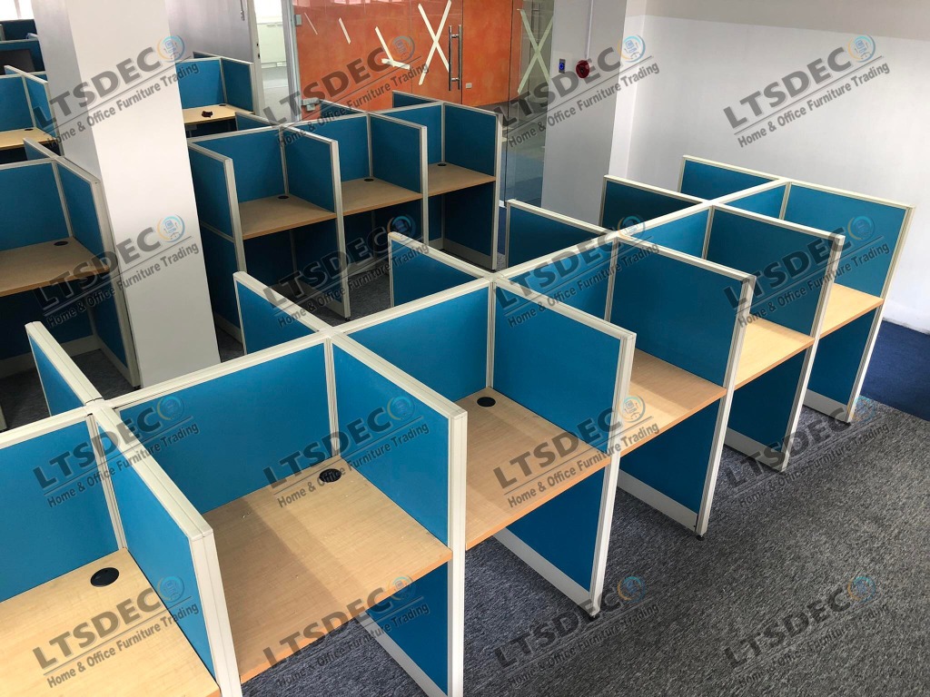 FULL FABRIC TYPE WORKSTATION TABLE OFFICE PARTITIONS, Furniture & Home ...