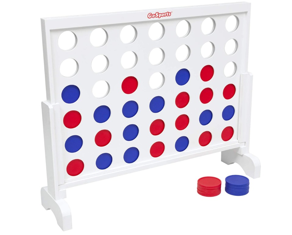 GoSports 3 Foot Width Giant Wooden 4 in a Row Game, Hobbies & Toys ...
