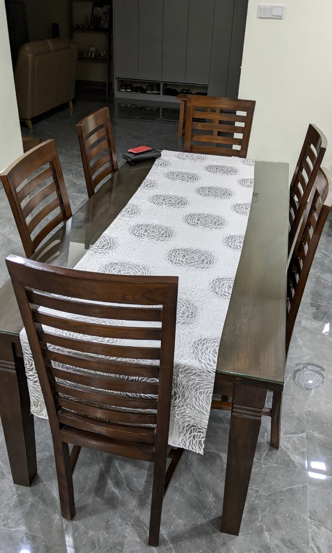 Indonesian teak dining table, Furniture & Home Living, Furniture ...