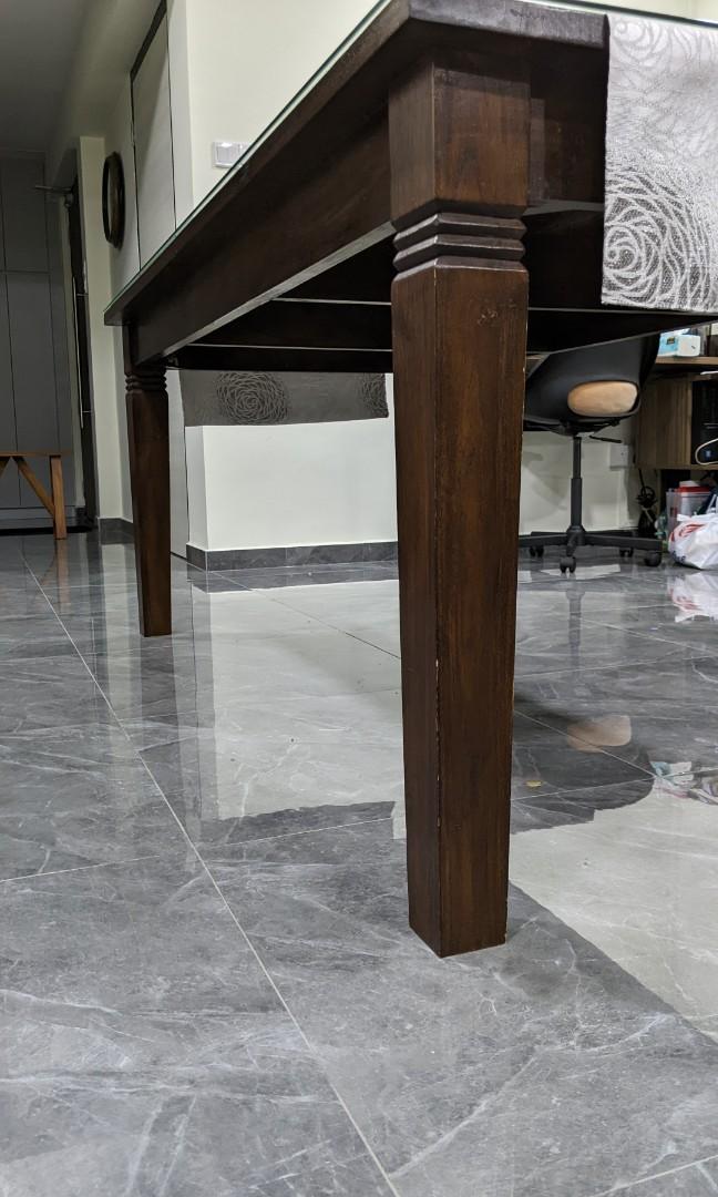 Indonesian teak dining table, Furniture & Home Living, Furniture ...