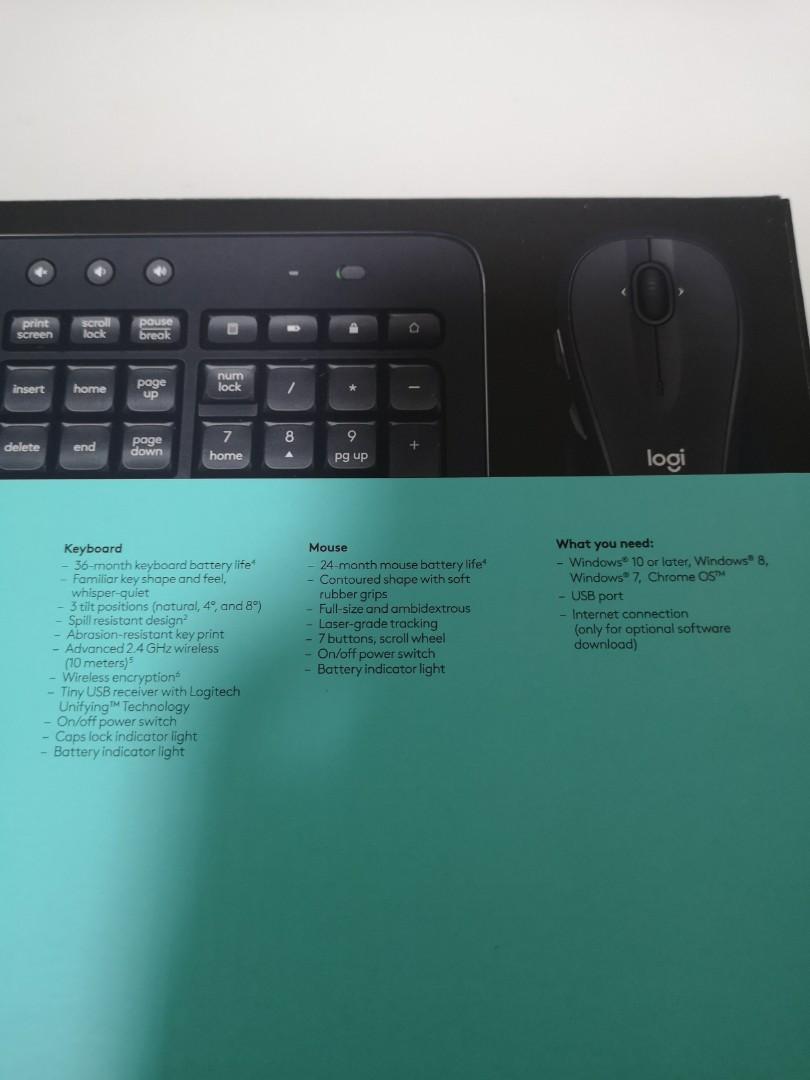 Logitech Wireless Mouse and Keyboard, Computers & Tech, Parts ...