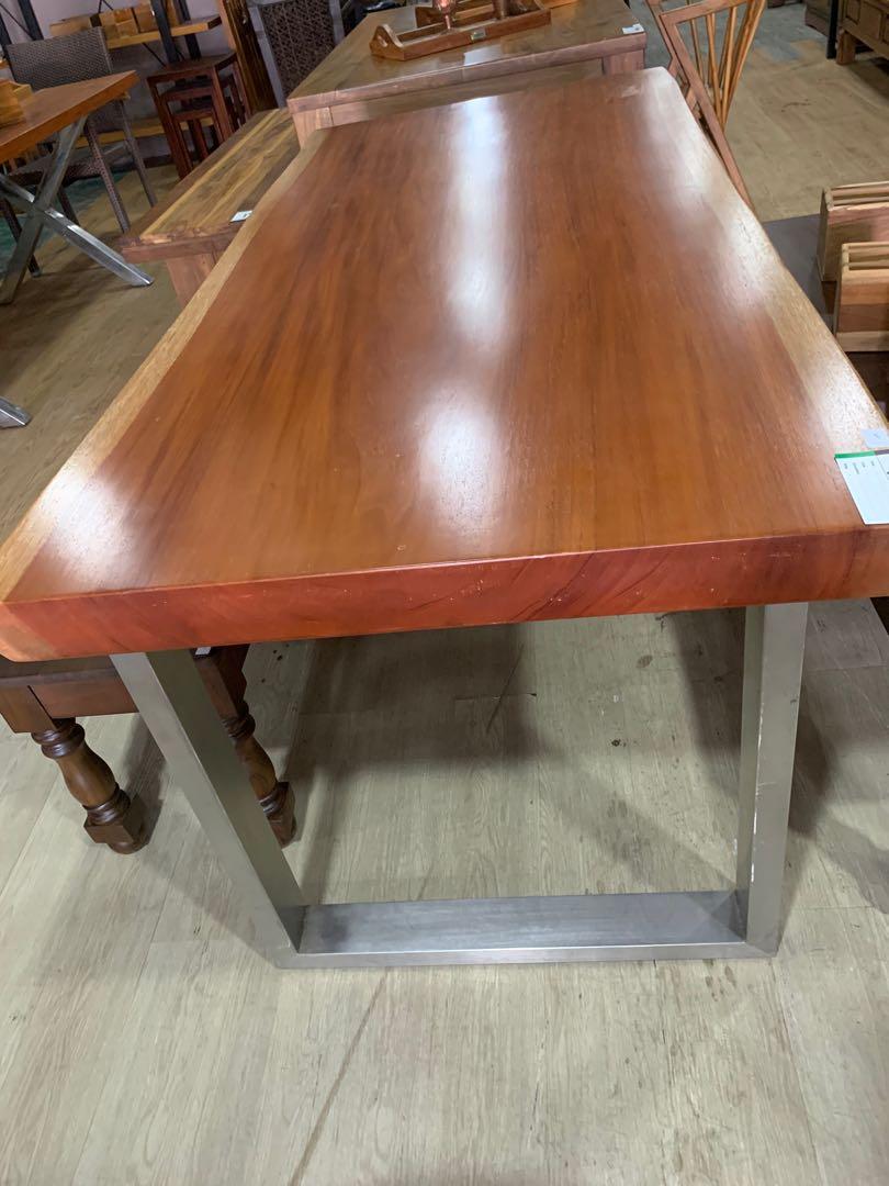 Mahogany ,slab dining table, Furniture & Home Living, Furniture, Other ...