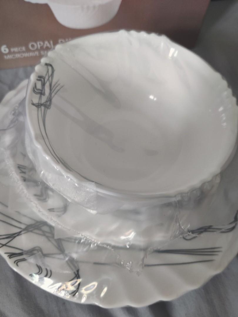 MASFLEX 6pc Opal Dinnerware Set, Furniture & Home Living, Kitchenware ...