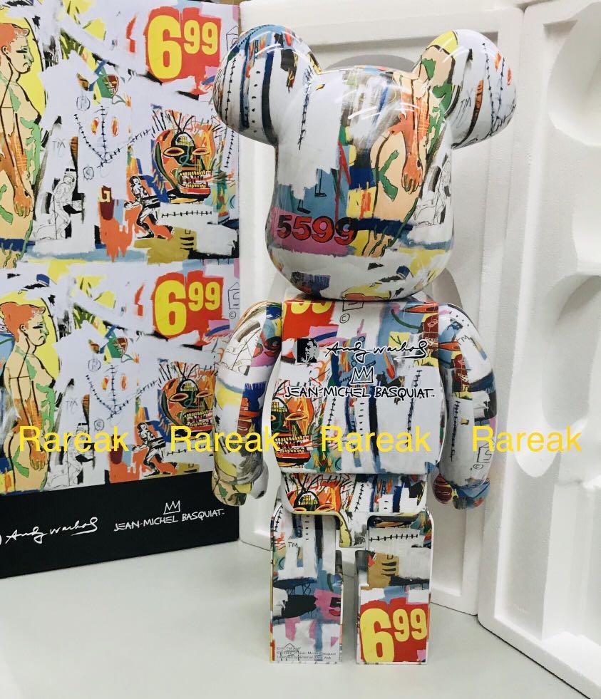 Medicom Bearbrick 2022 Andy Warhol x Jean Michel #4 version 1000% be@rbrick 安迪華荷 尚 米榭 巴斯奇亞, 興趣及 ...