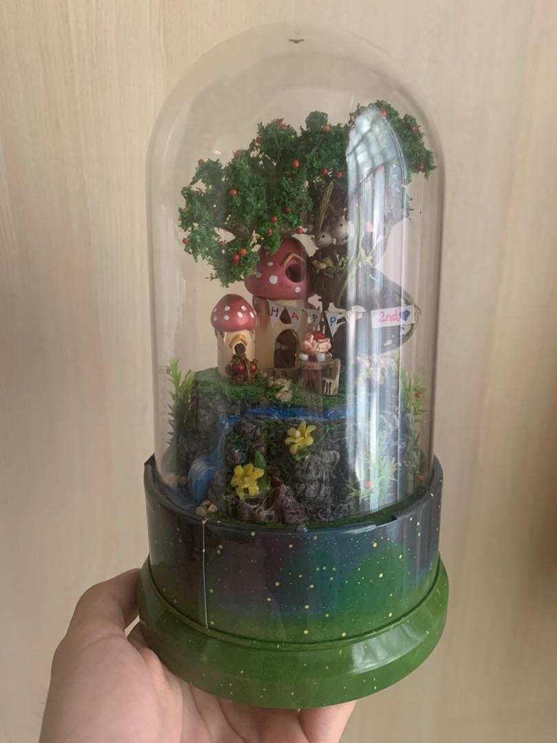 Miniature Tree House Rotating Music Dome, Hobbies & Toys, Stationary ...
