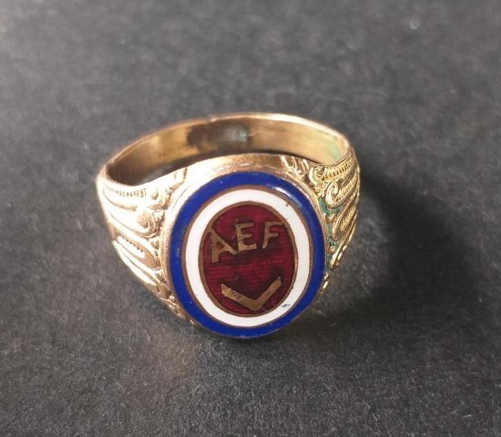 Original Antique WWI AEF American Expeditionary Forces 12K Gold Shell ...