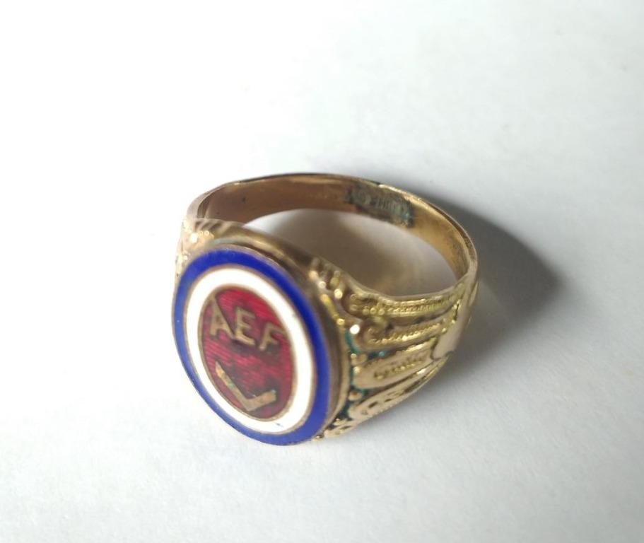 Original Antique WWI AEF American Expeditionary Forces 12K Gold Shell ...