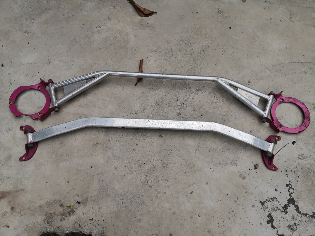 Original Japan Subaru STI GC8 Front and Rear Strut Bar, Auto ...