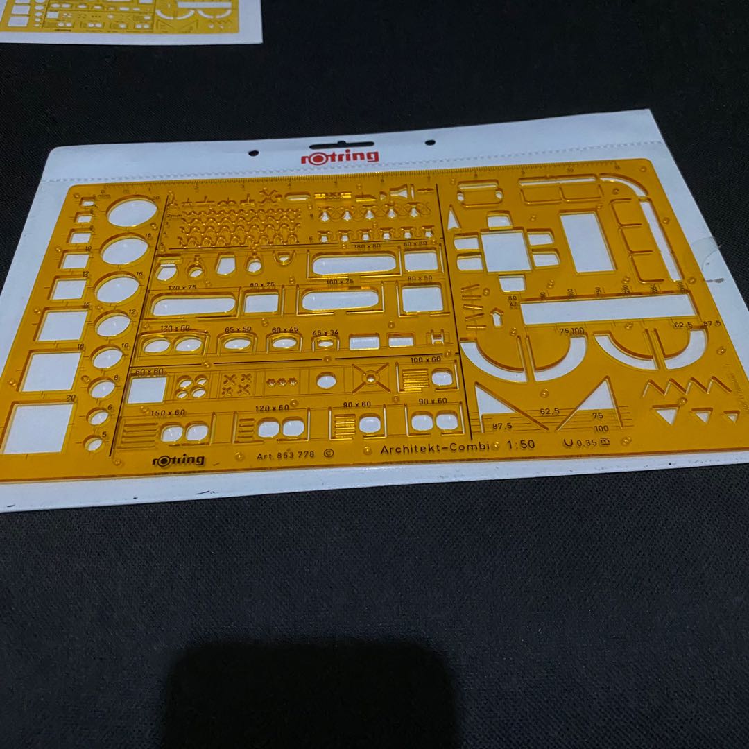 Penggaris Template Rotring 1:50, Desain & Kerajinan Tangan, Lainnya di ...
