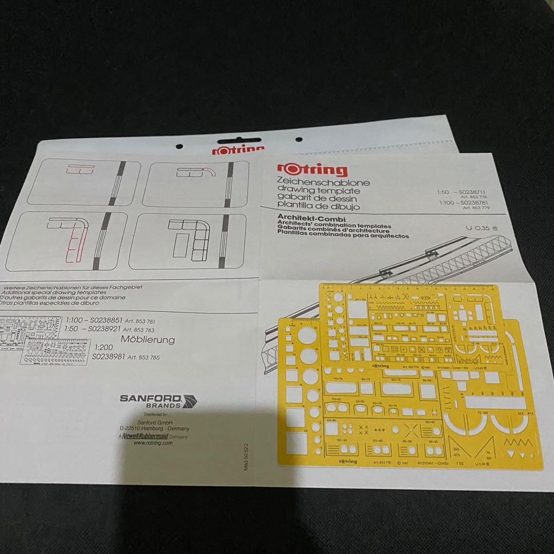 Penggaris Template Rotring 1:50, Desain & Kerajinan Tangan, Lainnya di ...