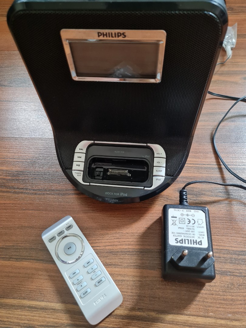 Philips radio alarm clock with remote control, Furniture & Home Living ...