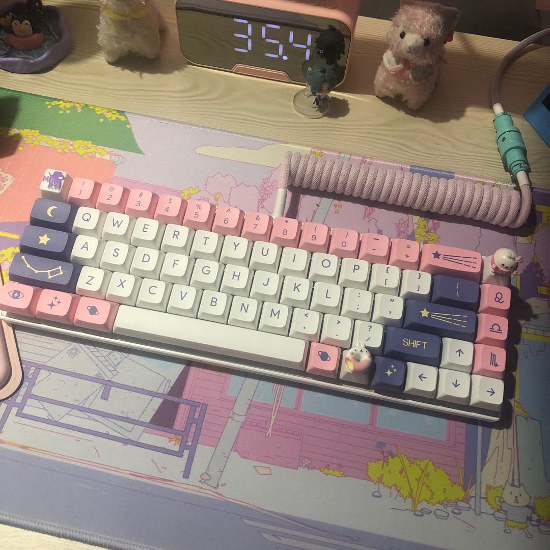 Pink Purple Astrology Keycaps, Computers & Tech, Parts & Accessories ...