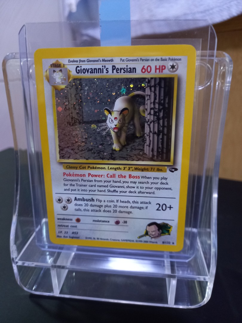 Pokemon Card Giovanni's Persian, Hobbies & Toys, Toys & Games on Carousell