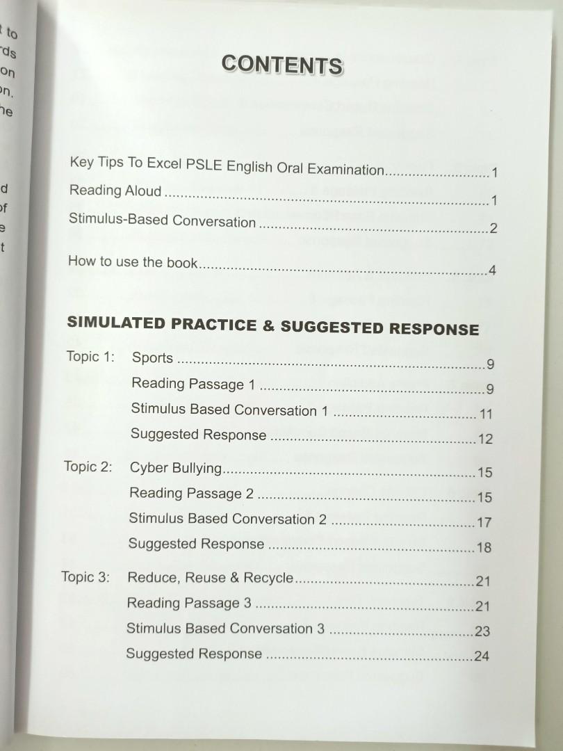 PSLE English Oral Guide, Hobbies & Toys, Books & Magazines, Assessment ...