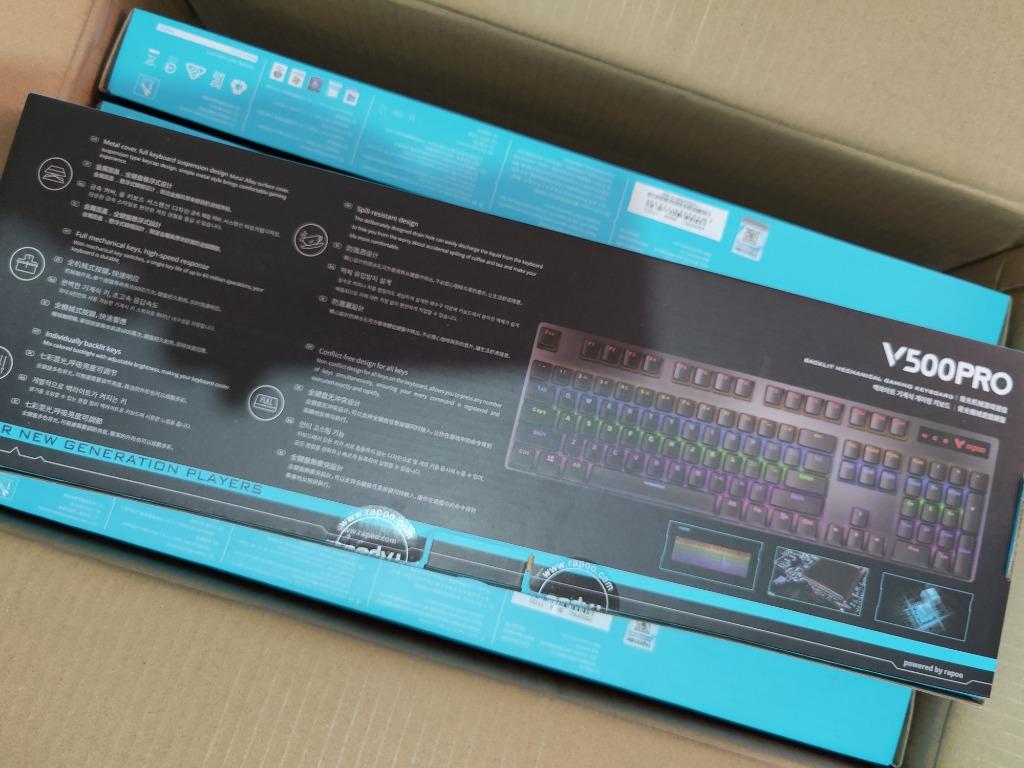Rapoo V500 Pro Mechanical RGB Gaming Keyboard, Computers & Tech, Parts ...