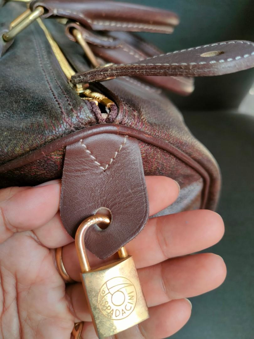 RARE VINTAGE SPADACINI LEATHER BAG, Luxury, Bags & Wallets on Carousell