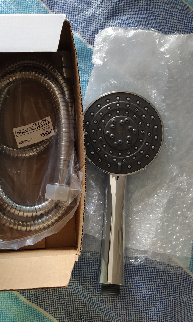 Rigel shower head n hose set, Furniture & Home Living, Bathroom ...