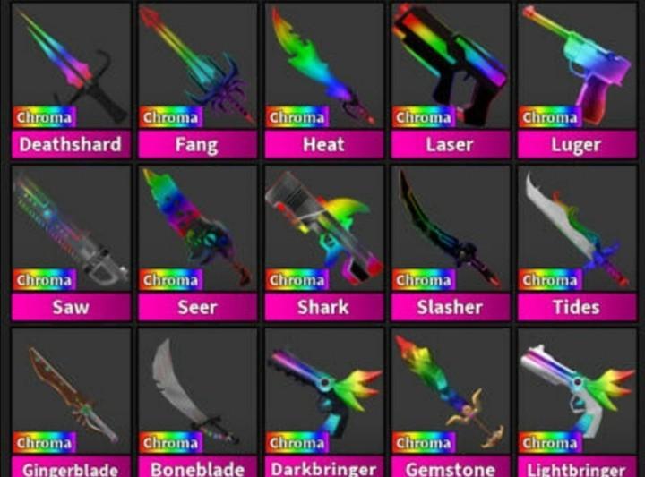 Roblox mm2 chroma set godlies, Video Gaming, Gaming Accessories, In ...