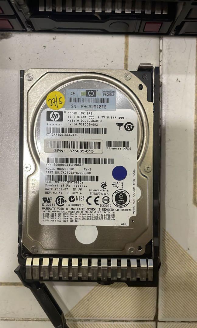 Server SAS Hard Disk, Computers & Tech, Parts & Accessories, Hard Disks ...