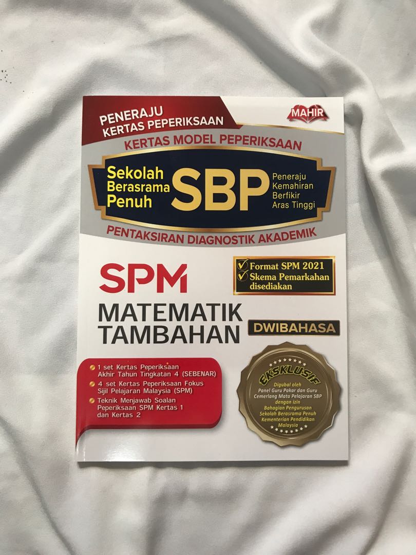 SPM SBP Matematik Tambahan Exercise Book, Hobbies & Toys, Books ...