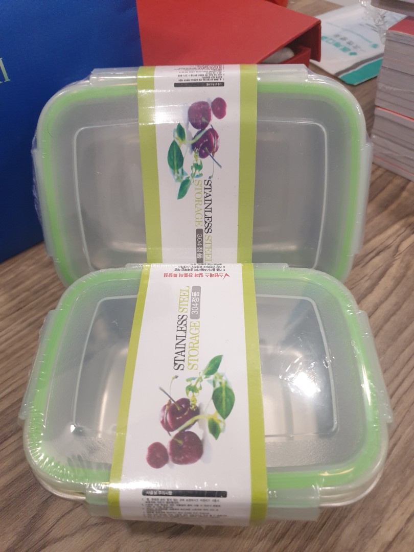 stainless steel tupperware with plastic lock cover., Furniture & Home ...