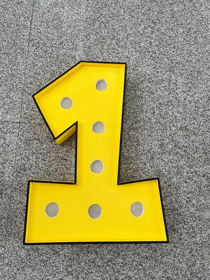 Sterofoam angka 1 ulang tahun 1 lampu bagus baru keren murah, Desain ...