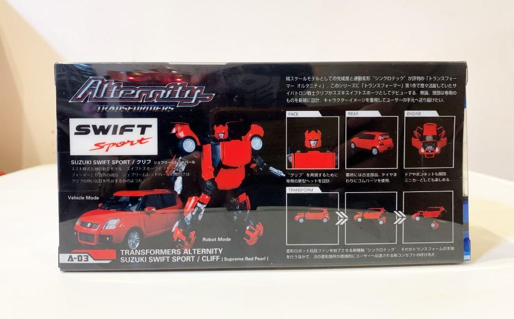 TAKARA TOMY: TRANSFORMERS ALTERNITY - A-03 SUZUKI SWIFT SPORT/CLIFF ...