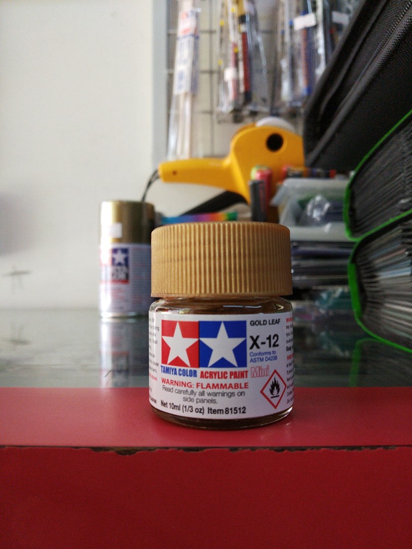 Tamiya X-12 Gold Leaf Acrylic Paint Mini, Hobbies & Toys, Stationery ...