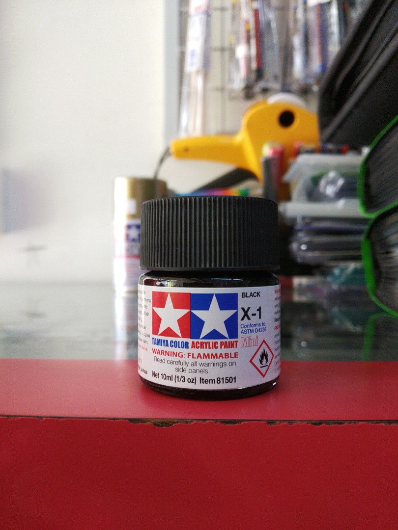 Tamiya X-1 Black Acrylic Paint Mini, Hobbies & Toys, Stationery & Craft ...