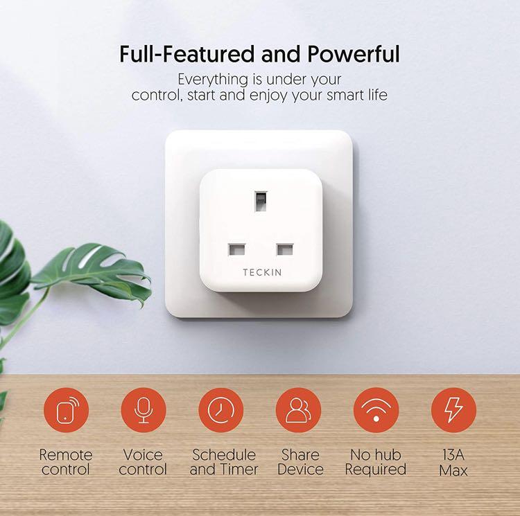 Teckin WiFi Smart Plug - Pack of 4, TV & Home Appliances, Electrical ...