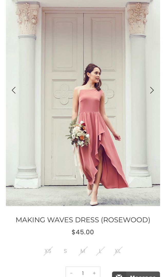 [The Thread Theory] Making Waves Dress (Rosewood), Women's Fashion ...