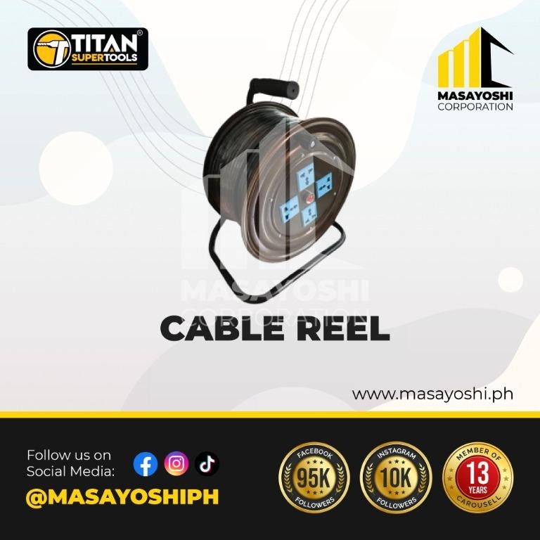 Titan Super Tool 50m Cable Reel Extension Reel | Titan | cable Reel ...