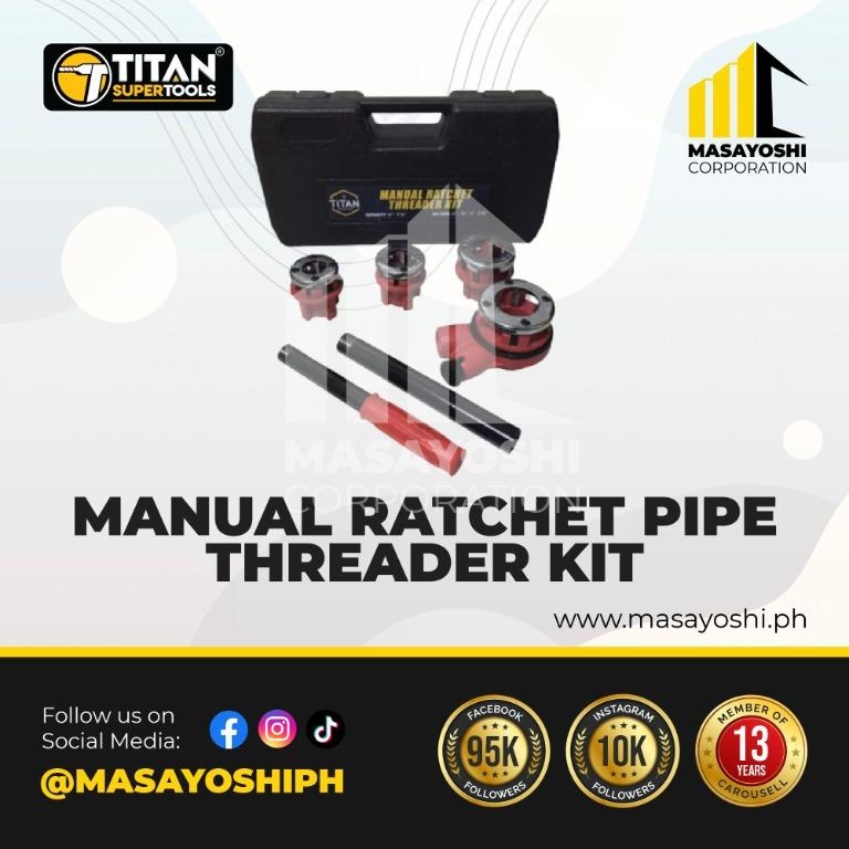 Titan Super Tools Manual Ratchet Pipe Threader Kit | Titan | Threader ...