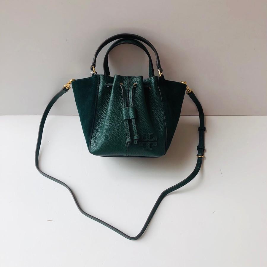 Tory Burch Mcgraw mini drawstring satchel, Women's Fashion, Bags ...