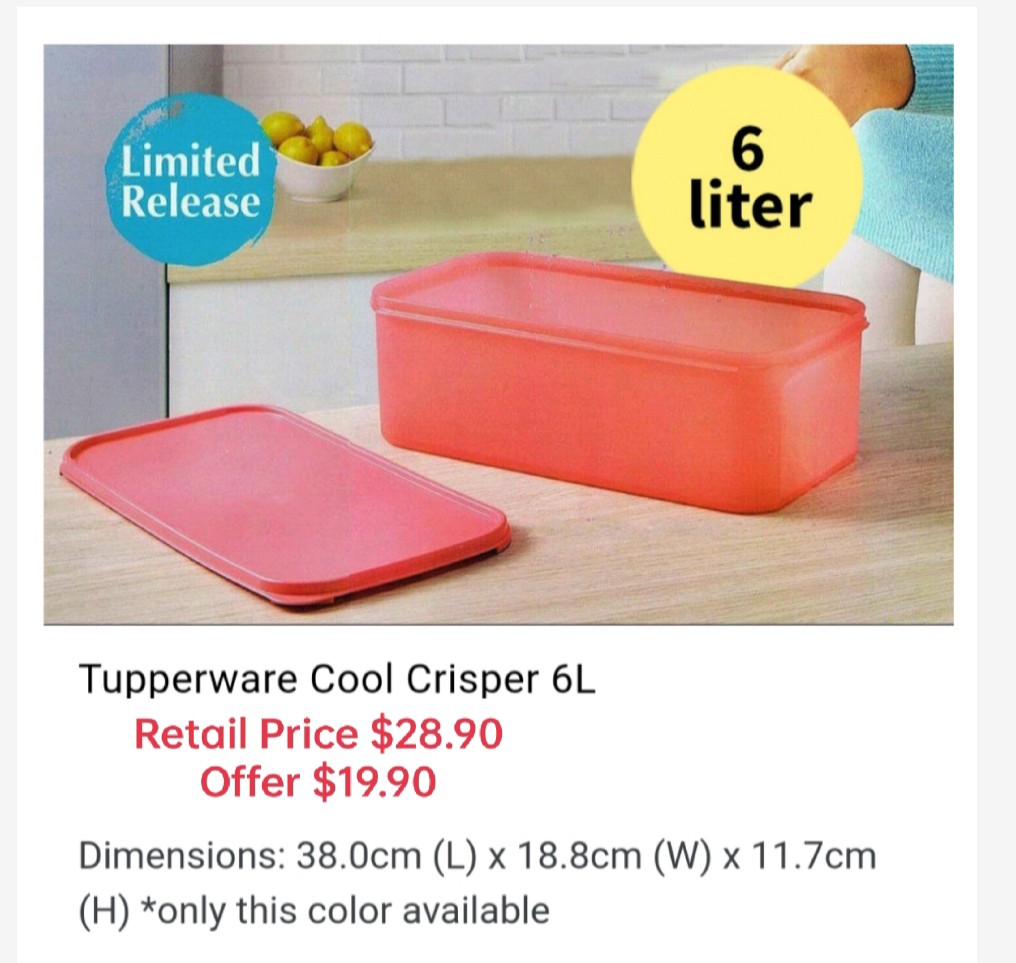Tupperware Cool Crisper - 6L, TV & Home Appliances, Kitchen Appliances ...
