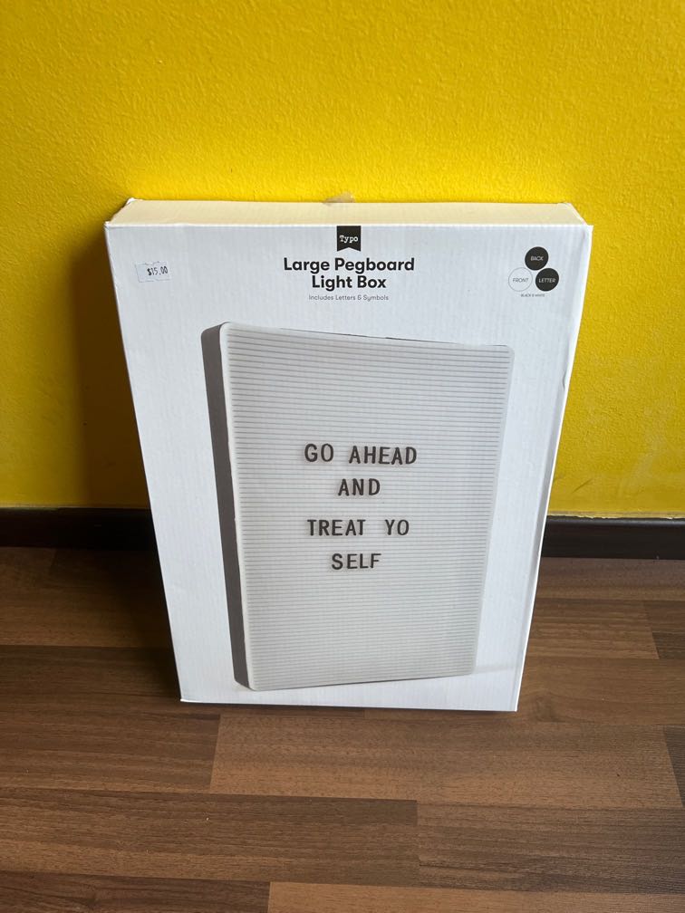 Typo pegboard light box, Furniture & Home Living, Home Decor, Wall ...