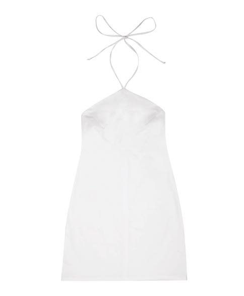 Wear Vida Lubi in Blanche - White Halter Linen Dress, Women's Fashion ...