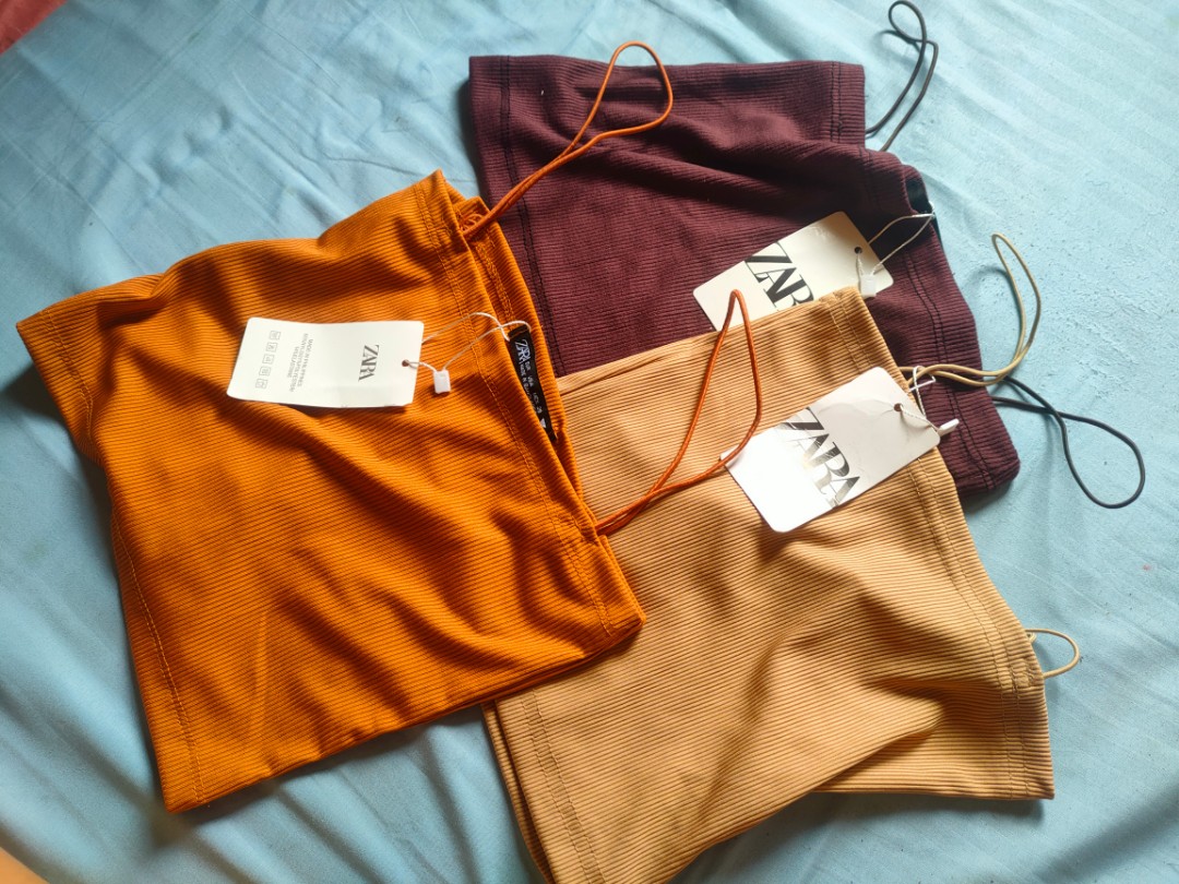 ZARA color -nude -choco brown &rust, Women's Fashion, Tops, Others Tops ...