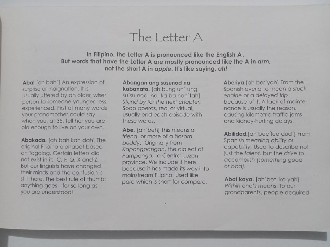 Ano 'yon? Ano 'yan? The whats and whys of being Filipino, Hobbies ...