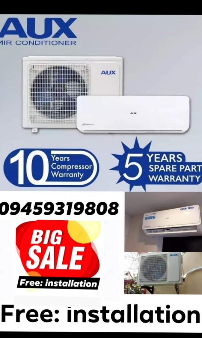 AUX split type Aircon inverter free Installation, TV & Home Appliances ...