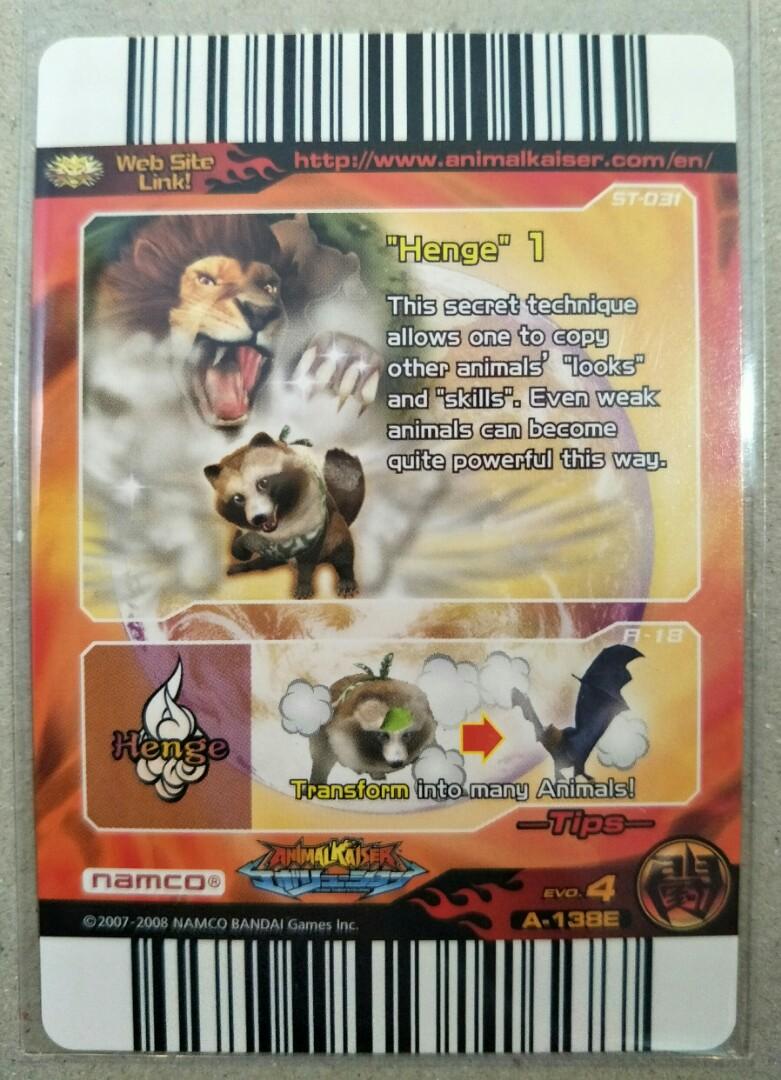BANDAI Animal Kaiser Evo.4 Animal Card Tanumaru {Brown Rare}, Hobbies ...
