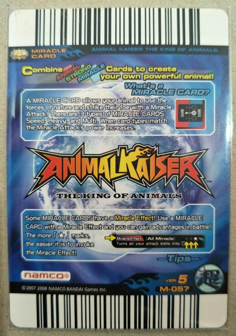 BANDAI Animal Kaiser Ver.5 Miracle Card Black Hole {Sliver Rare ...