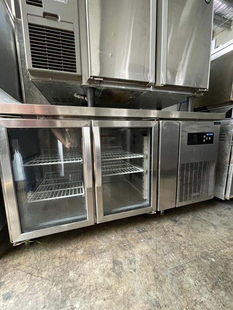 2 Door glass Display under counter bar line chiller fridge - Commercial ...