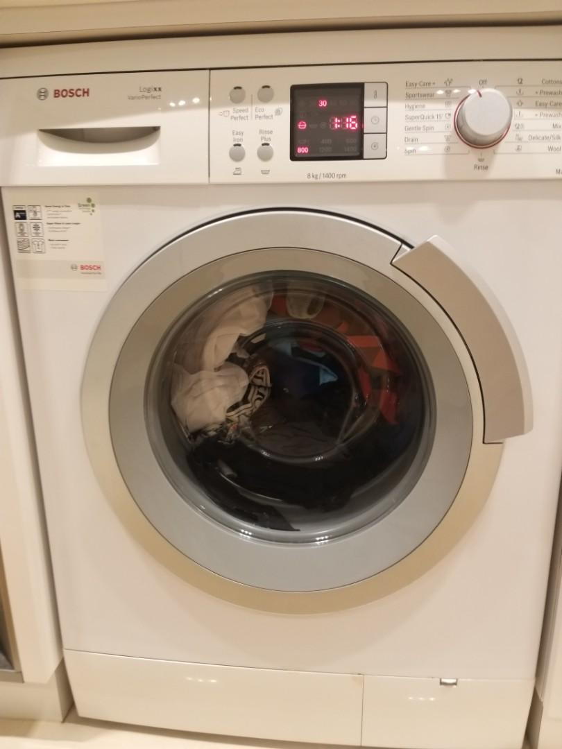 Bosch Washing Machine 8kg, 1400rpm, Made in Germany, TV & Home ...